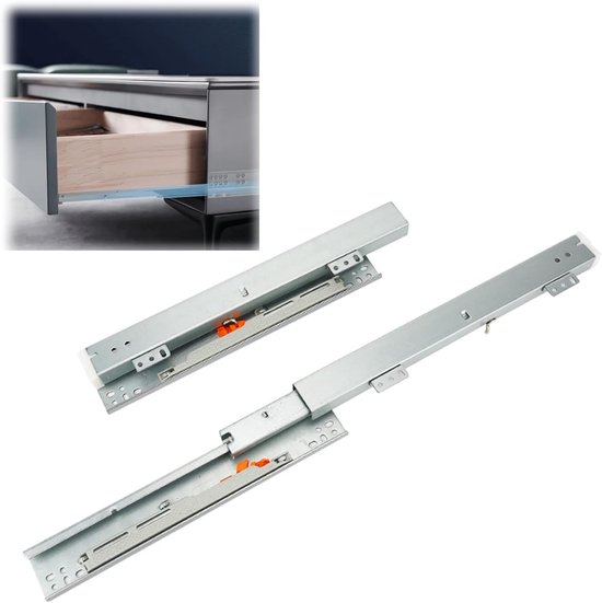 Heavy Duty Extendable 2 Pieces Full Extension Rails, Underfloor ...