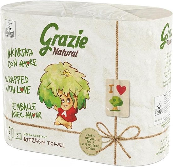 Keukenrol Maxi Paper - 2 Extra Grote Rollen - Natuurlijk ...