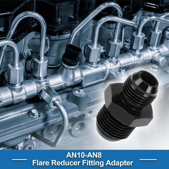 Flare Reducer Hose Fitting Adapter AN10-AN8 - Fuel Line Connector ...