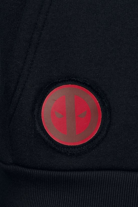 Deadpool Heat Logo - Black On Black Heren Trui met capuchon - zwart ...