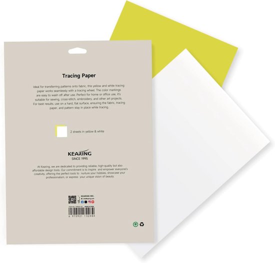 Tracing Papier voor Naaien en Borduurwerk – Groot formaat 82x57cm voor ...