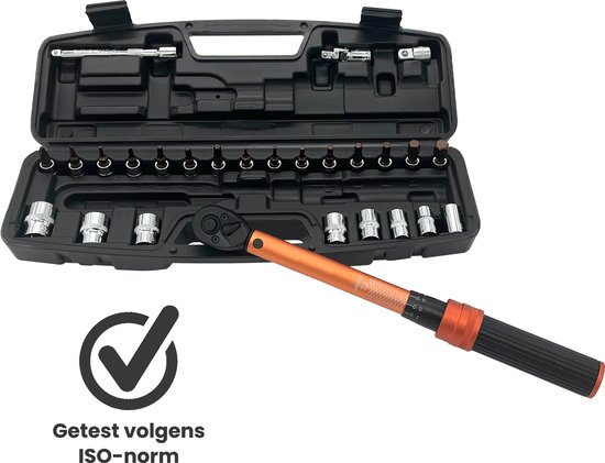Premium Momentsleutel 1/4'' - 1-25 Nm - Momentsleutel fiets - 27 Delig ...