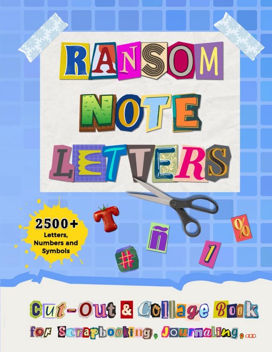 Knip Uit Letter Alfabet Collage Boek: 2500+ Letters, Cijfers & Symbolen ...