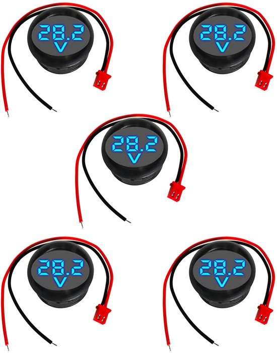 Mini volmeter DC 4-100V - Nauwkeurige digitale spanningsmeter met LED ...