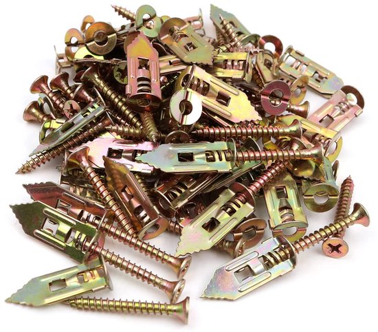 Zelfborende Bevestigingsschroeven en Pluggen voor Gipsplaten - 50 Stuks ...