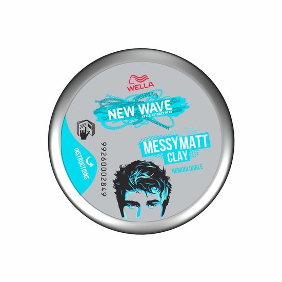 1 x Wella – New Wave Shockwaves Go Matt – Clay - 75 ml - Matte Styling ...