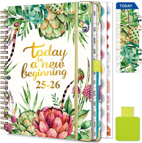Weekkalender 2025 2026 A5 met spiralen, schoolagenda, planner met ...