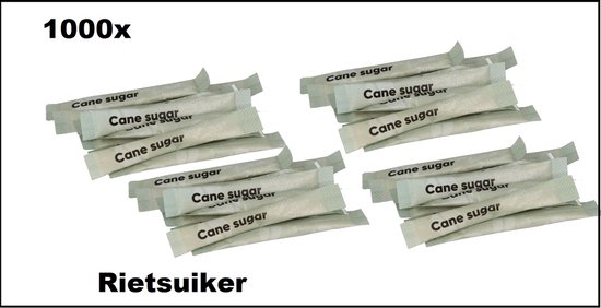 1000x Rietsuiker sticks 4 gram - suiker riet koffie thee drinken ...