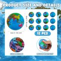 Famanu – Set van 12 mini wereldbol stressballen, zachte bal voor ...