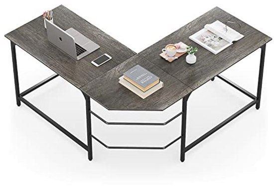 Groot L-vormig bureau voor computer en gaming - multifunctioneel ...