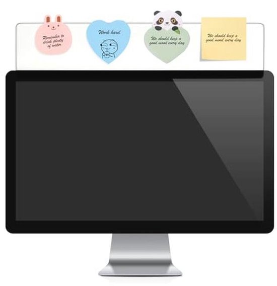 Monitor Memo Board Set - Universele Sticky Notes Houder voor Computer ...