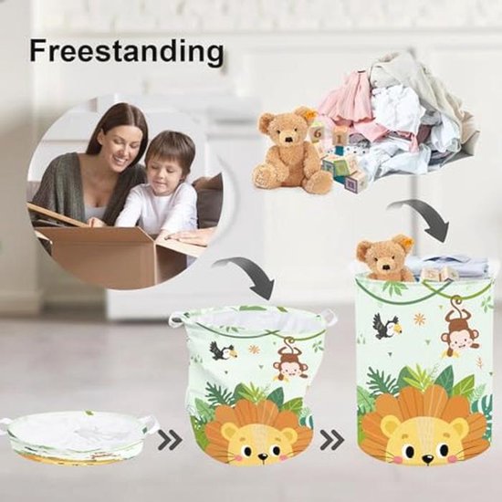 Grote Groene Jungle Leeuw Wasmand voor Kinderen – Opvouwbare Speelgoed ...