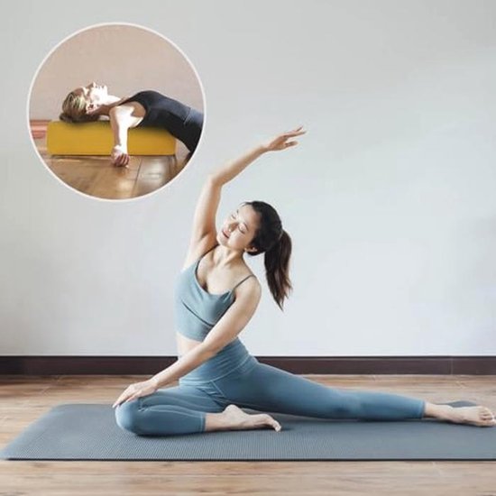Hoekige Yoga Bolster Meditatiekussen - Biologisch Speltvulling - 67 cm ...