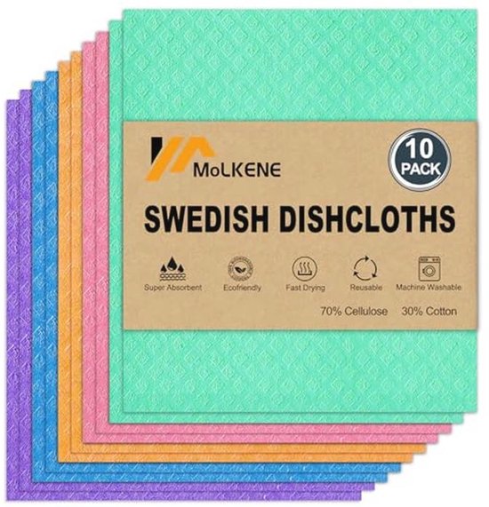 Herbruikbare vaatdoeken - 10 stuks ultraabsorberende theedoeken voor ...