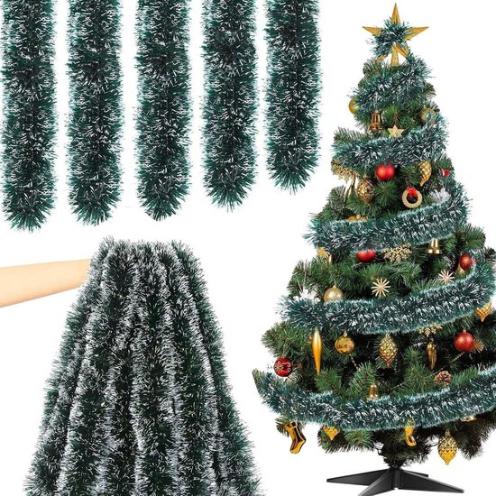 Kerstslinger 10 meter lang met groene kunsttakken voor binnen en buiten ...