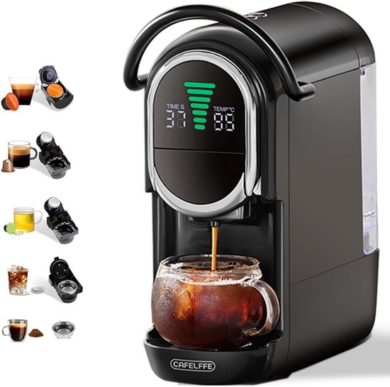 Compact 4-in-1 Koffiezetapparaat voor Espressoliefhebbers met 19 Bar ...