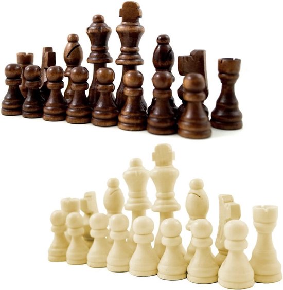 Handgesneden houten schaakstukken Staunton design - Koningshoogte 90 mm ...