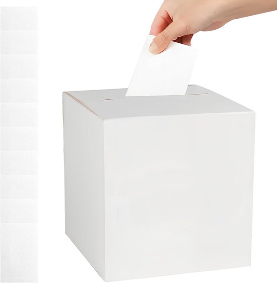 Bruiloft kaart doos voor kaarten en donaties – 10 witte kaarten ...