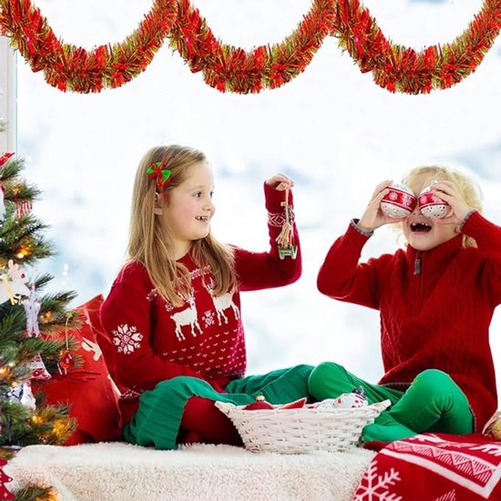 Kerstslingers - Kerstslinger - Glitterende Metalen Slingers ...