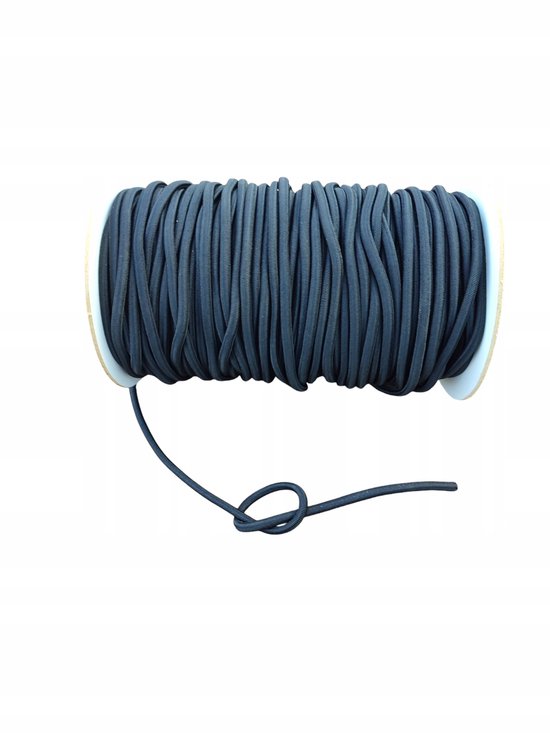 Professionele Elastiek Rubber Touw 12mm Zwart - 1 Meter | bol