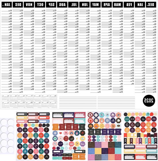 Allecta - Jaarkalender 2025 voor Aan de Muur - Grote Kalender ...