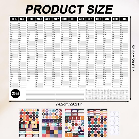 Allecta - Jaarkalender 2025 voor Aan de Muur - Grote Kalender ...