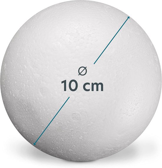 Massieve Piepschuim Ballen Ø 10 cm - Set van 12 - Knutselen en ...