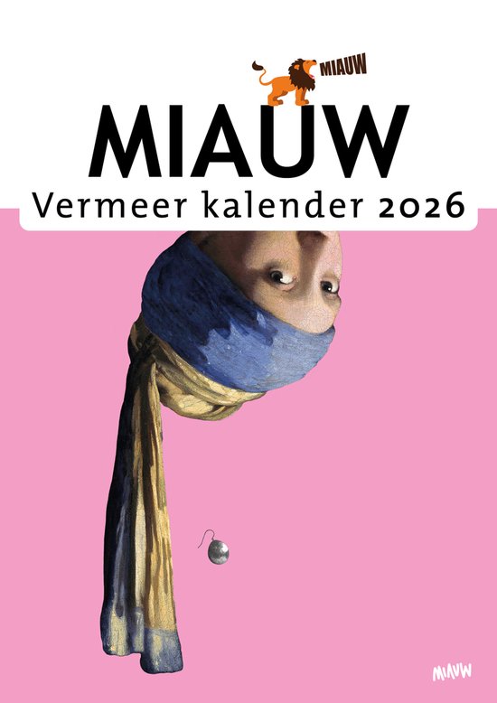 Miauw kunst Vermeer jaarkalender 2026 – wandkalender A4 met ringband en ...
