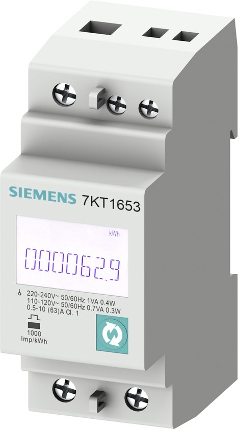 Siemens elektra Kw meter RS485 geschikt 7KT1651 - Energy Meter 230 V 63 ...