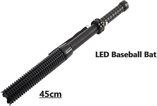 Honkbalknuppel Zelfverdediging Knuppel - Aluminium - Led Zaklamp ...