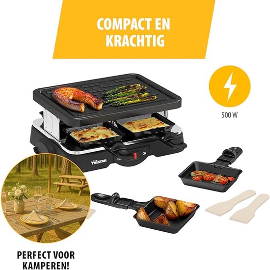 Service à raclette gourmet - 4 personnes - Avec plaque de cuisson | bol