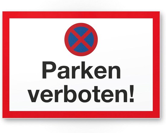 Parkeerverbod kunststof bord voor inrit, garage en parkeerplaats – leuk ...