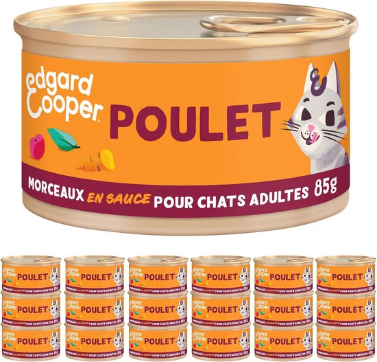 Paté voor katten, senioren - vers vlees in saus, 85g x 18 | bol