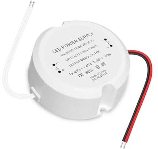 Led Transformator 230V naar 12V - Mini AC naar DC Schakelaar, 24W ...