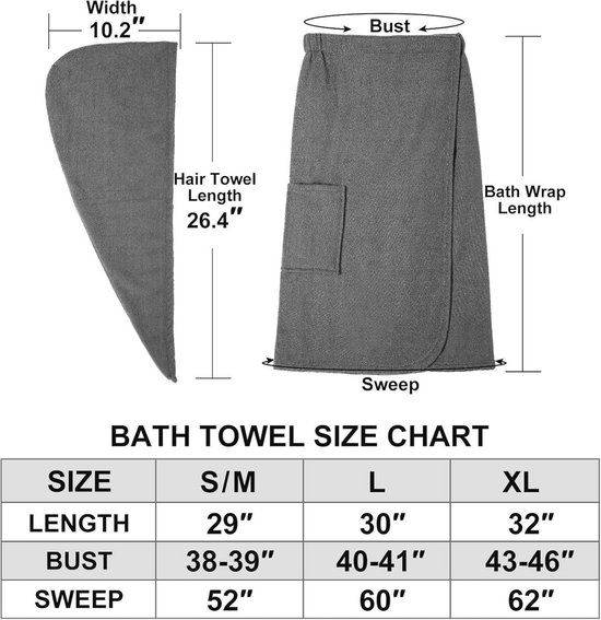 Dames Douche Wrap Badjas - Verstelbare Body Wrap met Zijvak ...