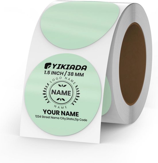 Thermo Etiketten met Groene Stippen - Zelfklevende Rol voor Adreslabels ...