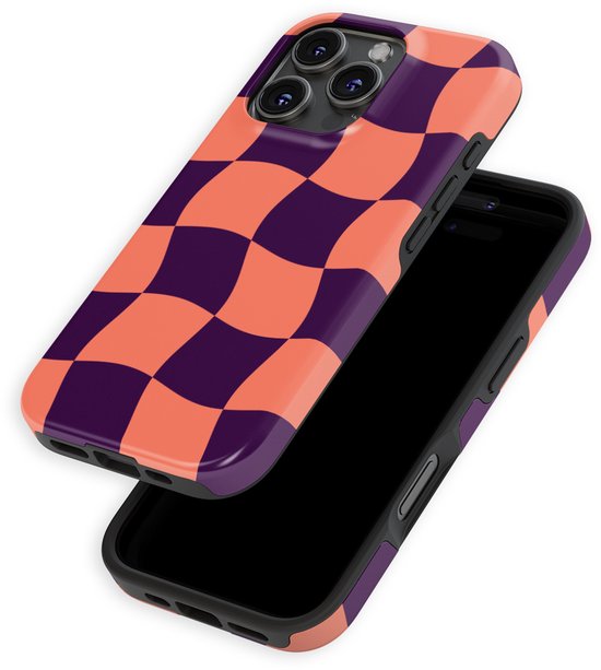 Checkered Warp Hoesje geschikt voor iPhone 16 Pro Max | Geschikt Voor ...