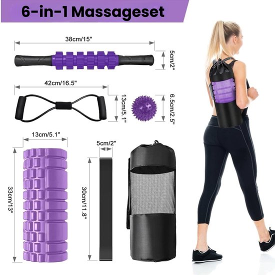Foam roller - Massage roller - Grid Trigger point - Fitness roller ...