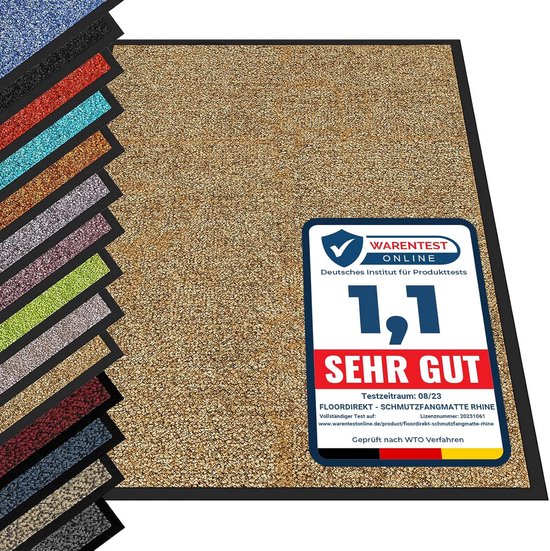 Grote Antislip Schoonloopmat voor Binnen en Buiten - Voetveger in Veel ...
