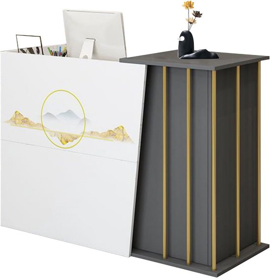 Moderne Balie met Opbergruimte voor Kantoor, Winkel of Receptie 120 cm ...