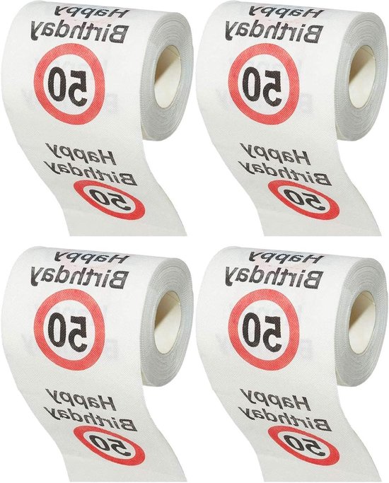 MKStore - Grappig toiletpapier voor 50e verjaardag - decoratief cadeau ...