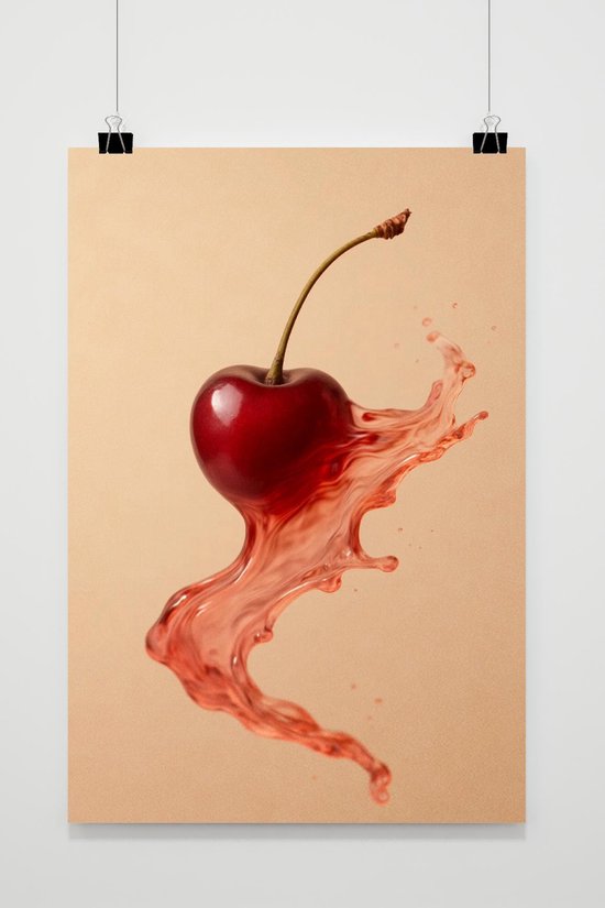 Kers Poster - Eten Posters - Fruit - Zoet - Surrealistisch ...