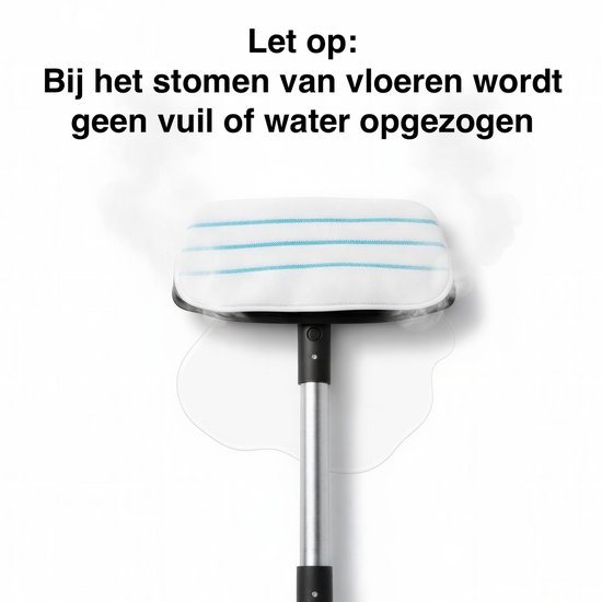 Carewat 2-in-1 Stoomreiniger met Zuigfunctie – 130°C Hogedrukstoom ...