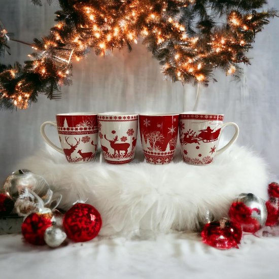 Kerstmok met feestelijk kerstmotief - keramische mok van 350 ml voor ...