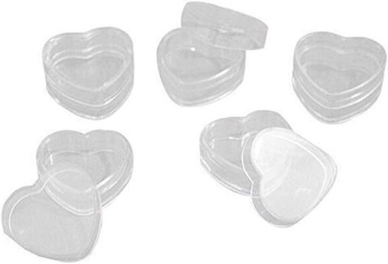 Hartvormige Mini Potjes Navulbaar (4ml) - Transparante Sample Potjes ...