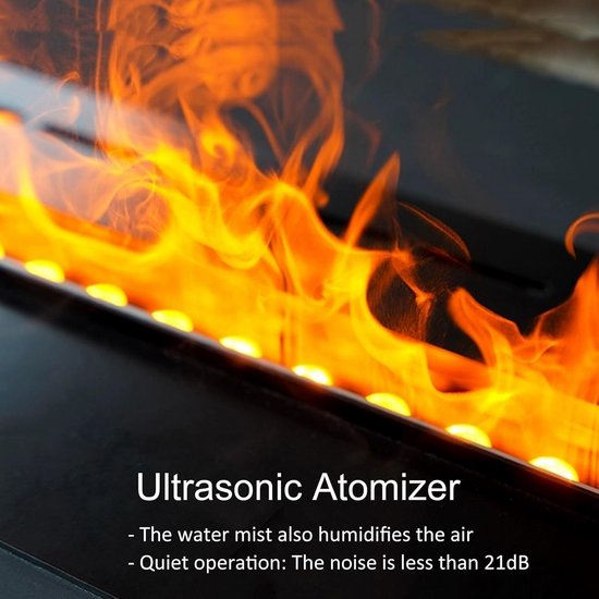 Decoratieve Elektrische Waterdamp Haard met Realistische 3D Vlam en ...