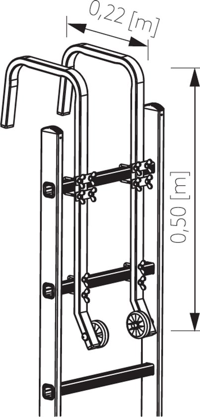 Baulich Dakhaak adapter voor ladders - Staalt, draagkracht 150 kg ...