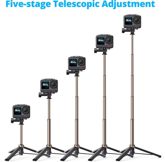AKASO – 60 cm Selfiestick & Statief voor Action Camera – Uitschuifbaar ...