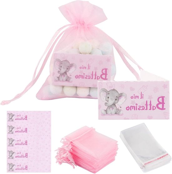 50 stuks Organza zakjes voor cadeauverpakking - Set van 50 kaarten en ...