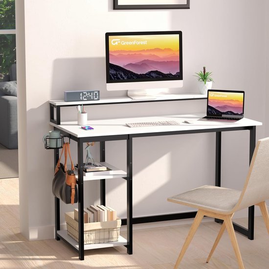 Computer Bureau met Volledig Beeldscherm,50D x 100B x 75H cm Bureau met ...